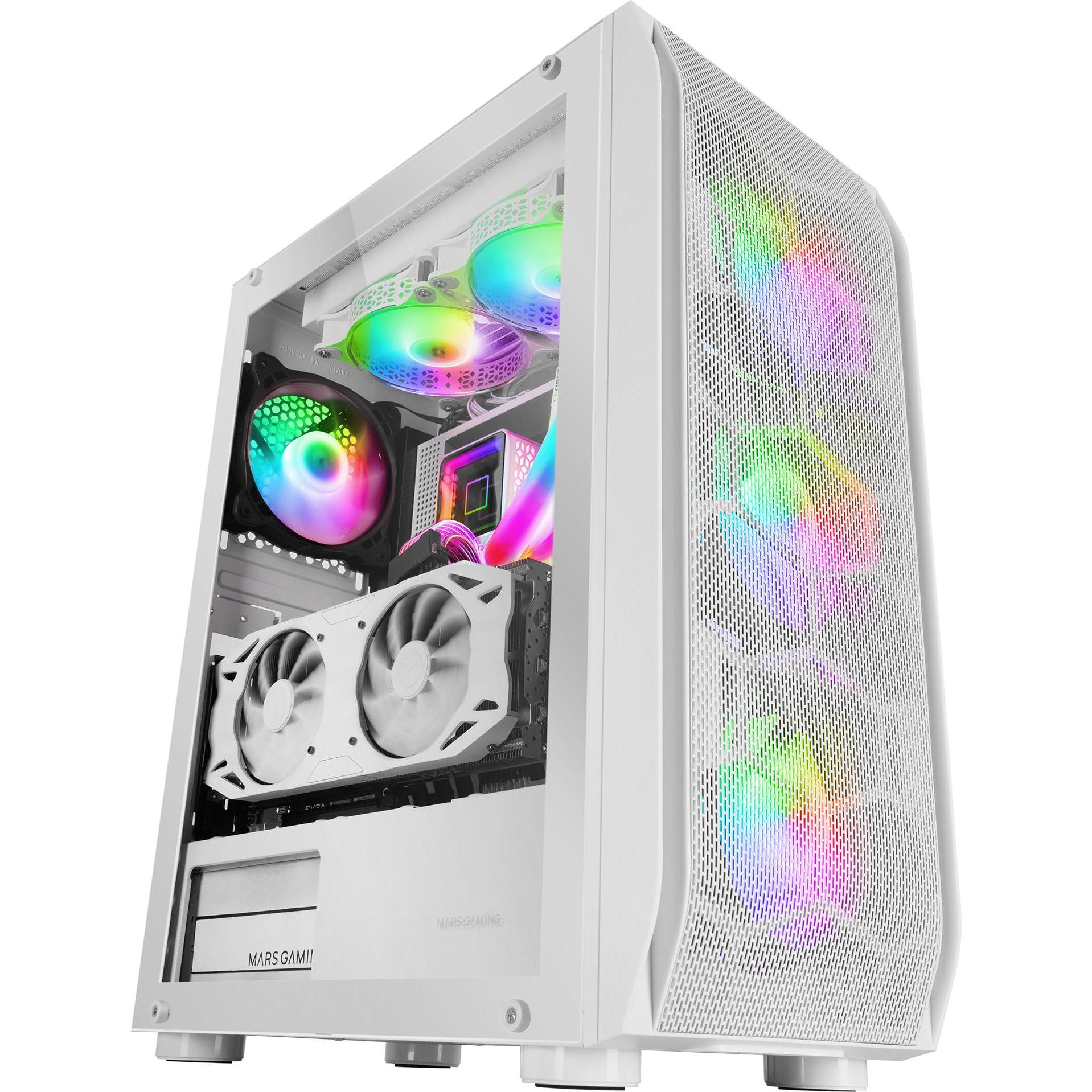 Mars Gaming Boitier Moyen Tour E-Atx Mc-Kx RGB Avec Panneau Vitré ...