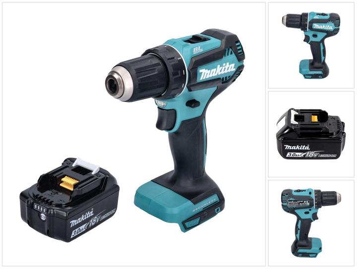 Makita DDF 485 F1 Akku Bohrschrauber 18 V 50 Nm Brushless + 1x Akku 3,0 Ah - ohne Ladegerät ...