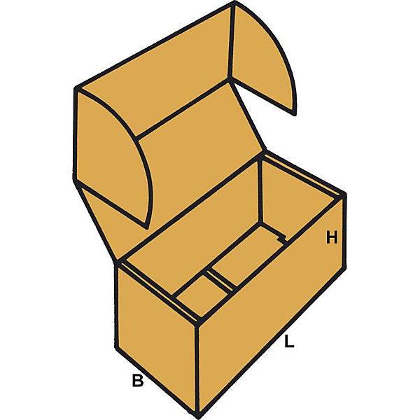 kaiserkraft Hinged lid boxes with push-in closure, FEFCO 0471 - Digitec