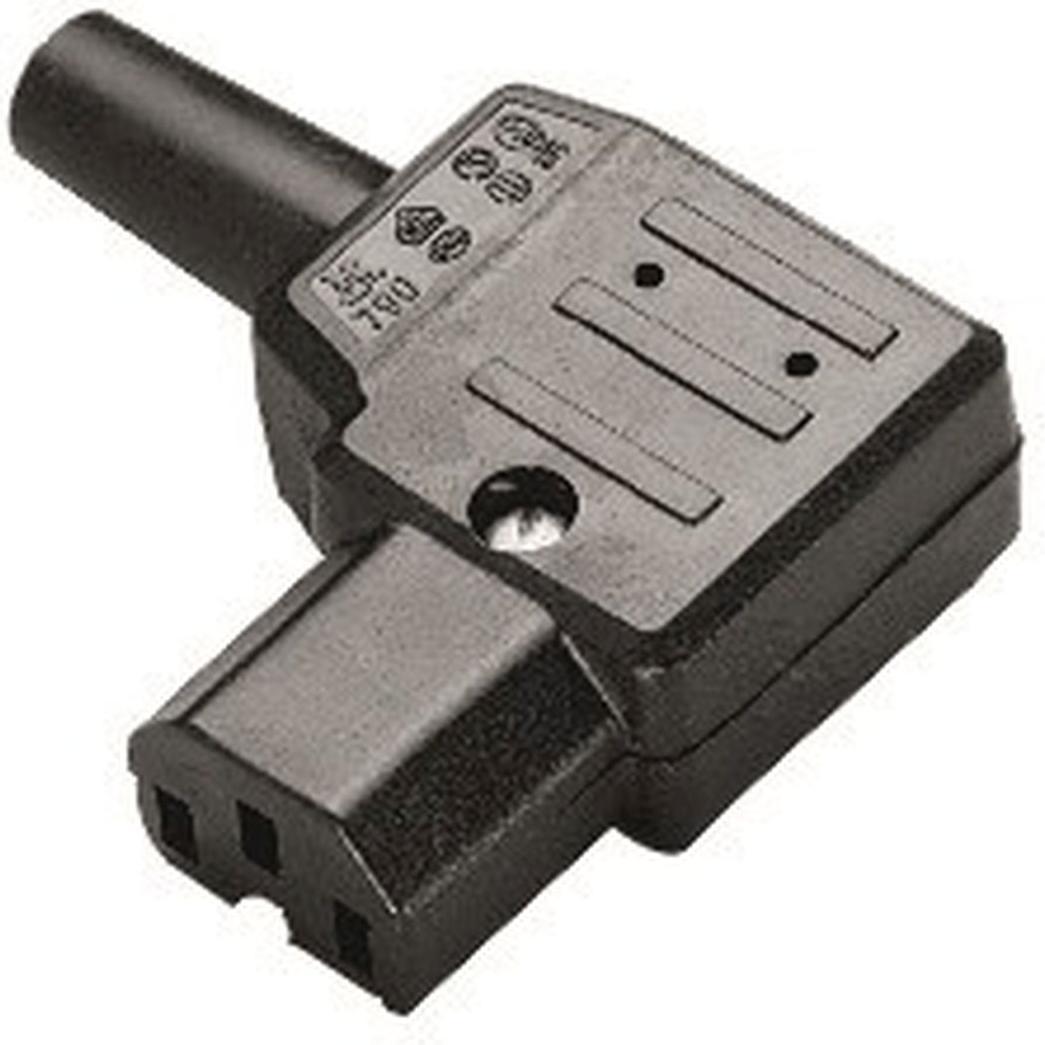 Elbro Apparatesteckdose Typ C15 10A 230VAC abgewinkelt max.120°C ...