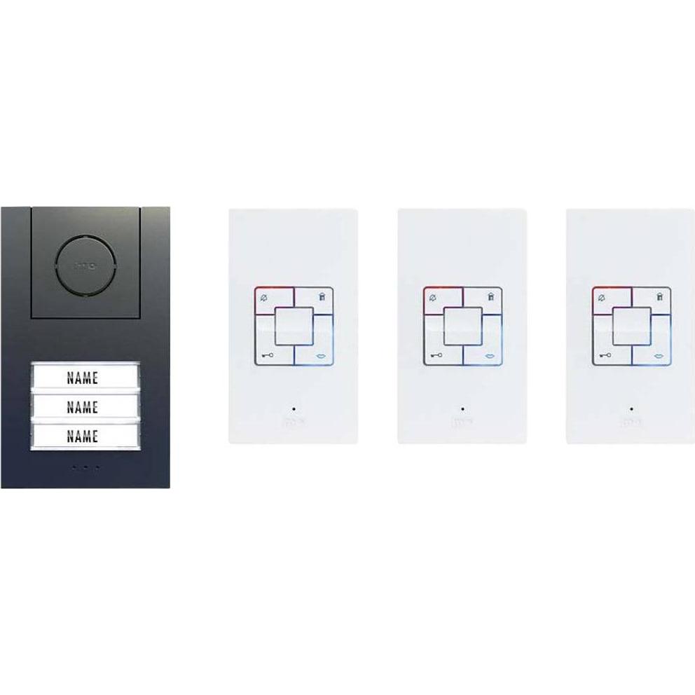 M-E 41189 Door intercom wired complete set 3 family house - Digitec