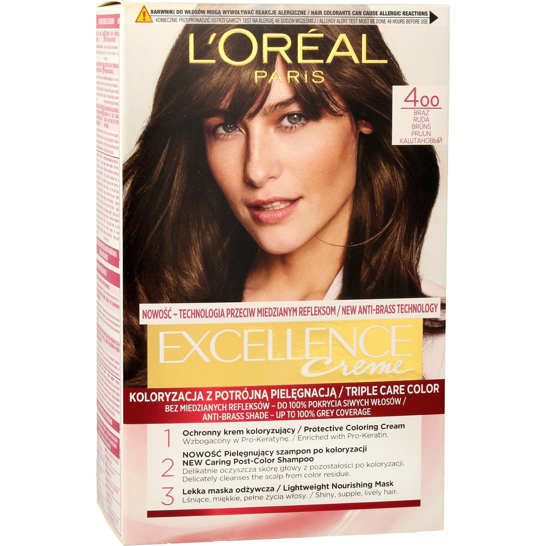 L'Oréal Paris L'Oreal Paris Excellence Creme Cream coloring 4 bronze ...