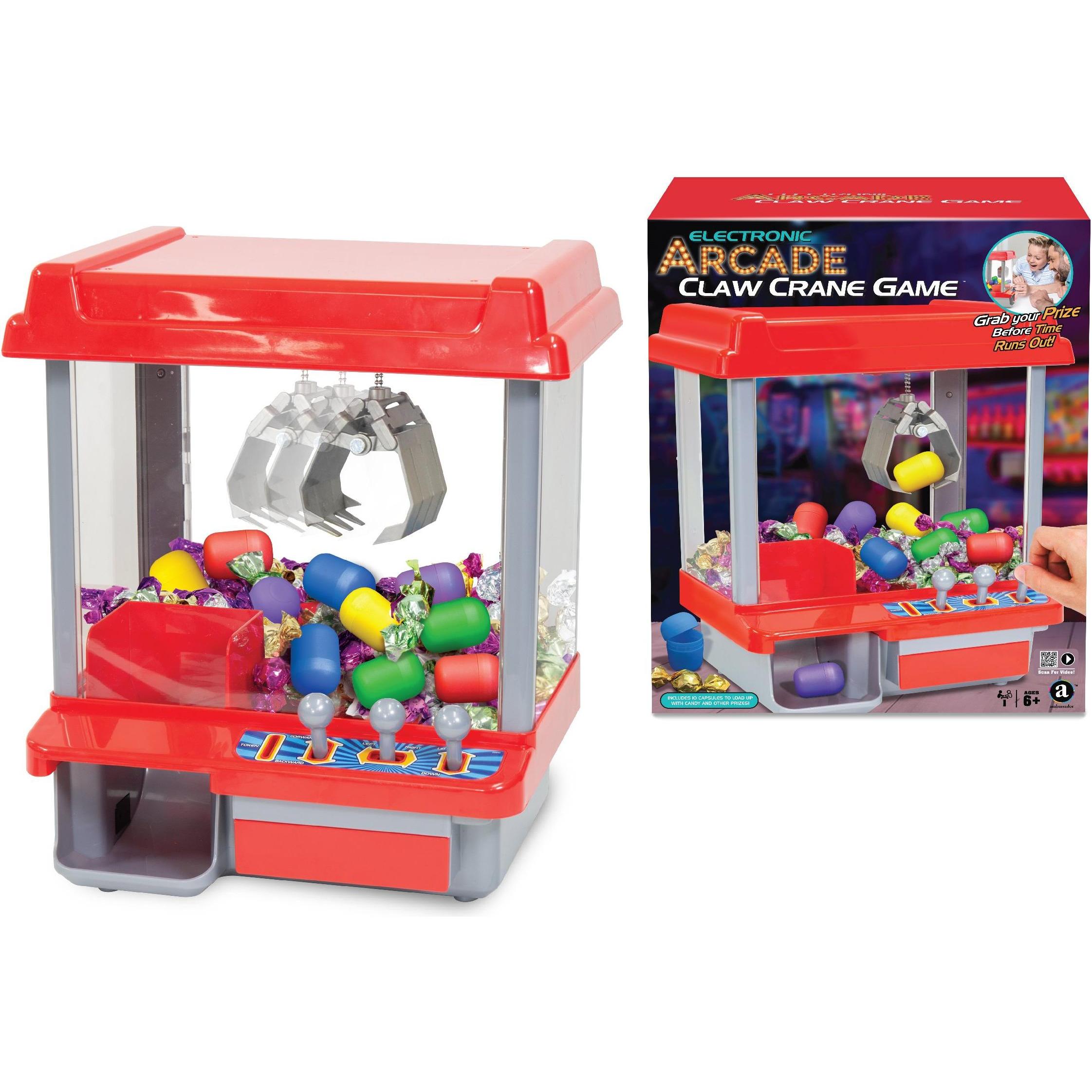 Merchant Ambassador Electronic Arcade Claw Crane (with Prize Capsules ...