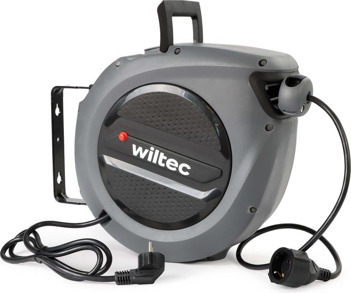 Wiltec Kabeltrommel 20m automatischer Kabelaufroller 1500 – 3200W Kabel ...