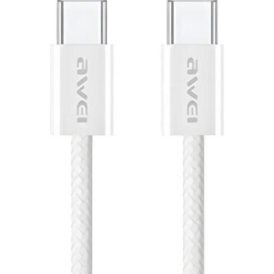 Awei kabel CL-219T USB-C na USB-C 60W biały/white iPhone 15 - Digitec