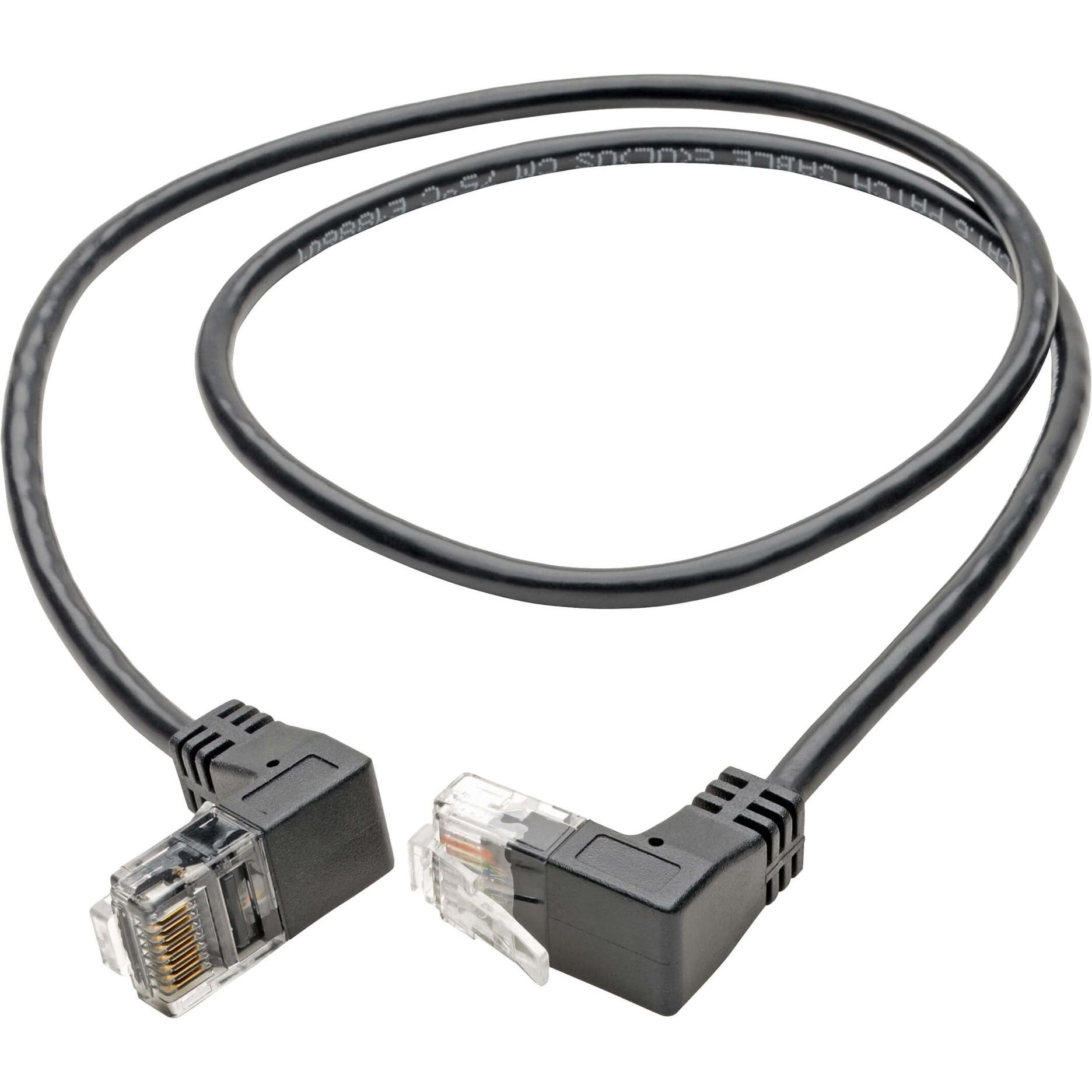 Eaton Right-Angle Cat6 Gigabit Snagless Molded Slim UTP Ethernet Cable ...