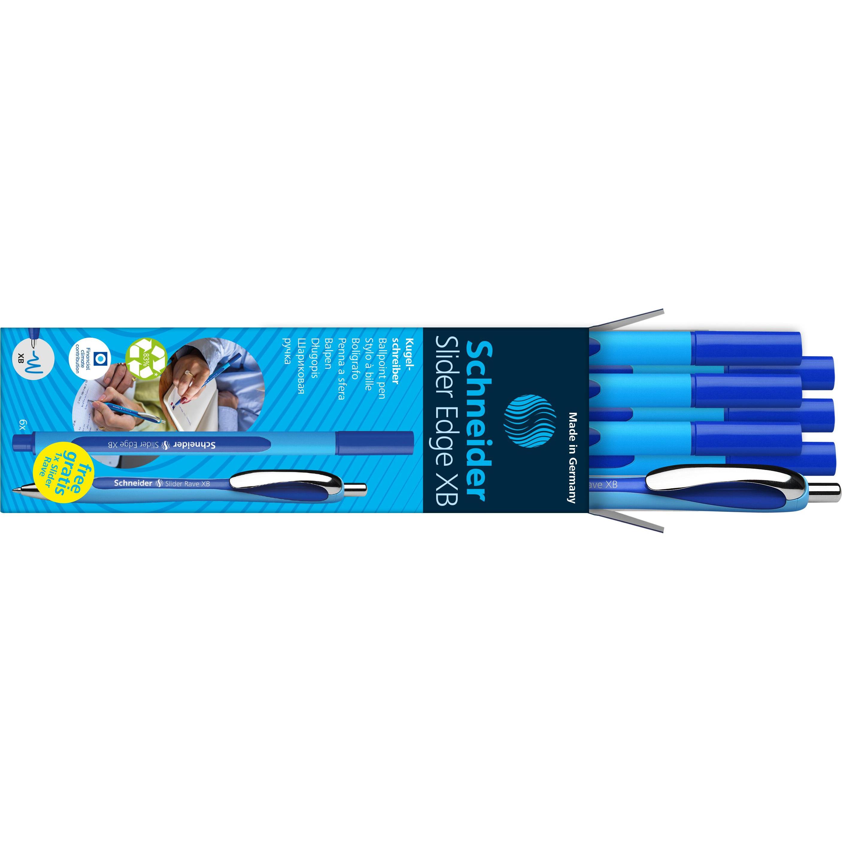 Schneider AKTION: Kugelschreiber Slider Edge blau, Schreibfarbe: blau ...