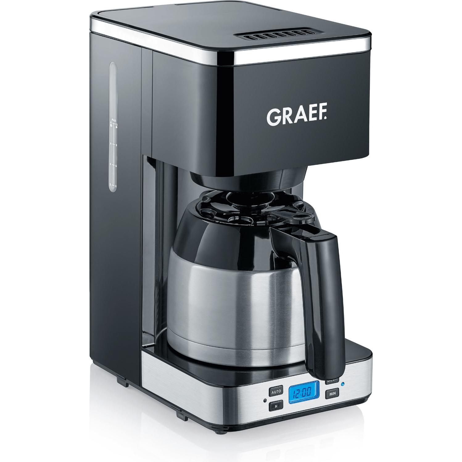 Graef FK 512 Cafetière filtre avec minuterie et verseuse isotherme noire - Digitec