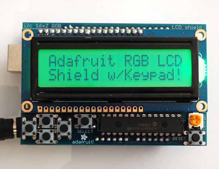 Adafruit RGB LCD I2C Shield Kit 16x2 Char Display Positiv - Digitec