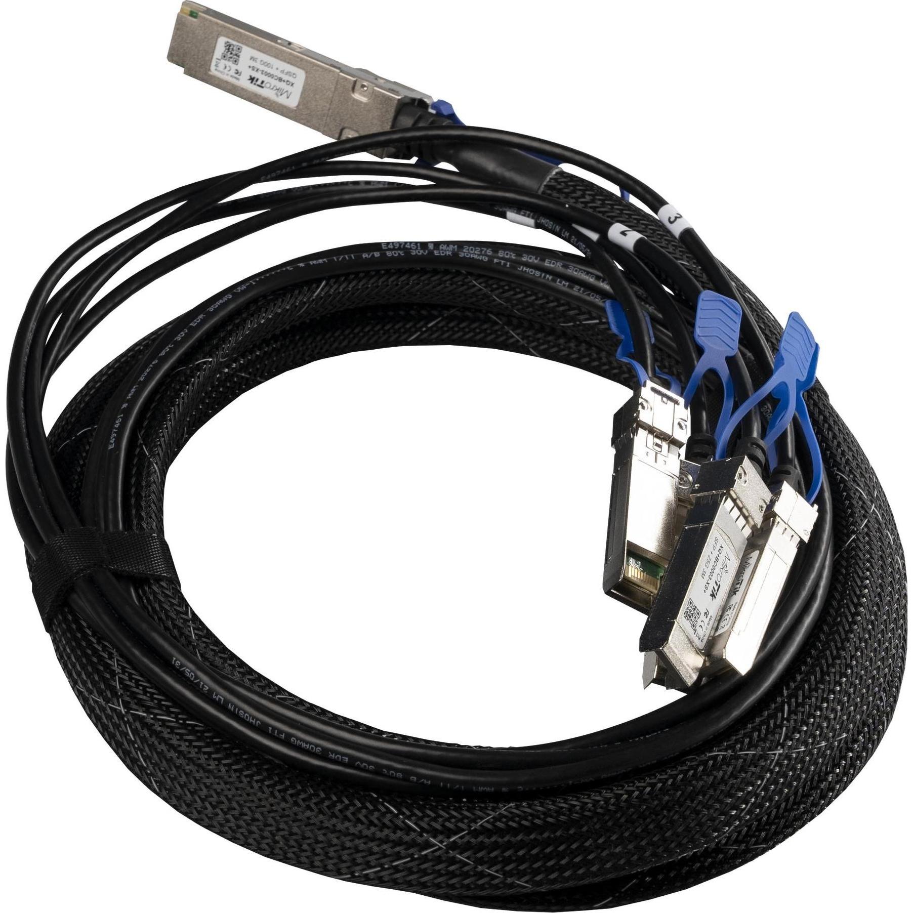 MikroTik Câble de breakout twinaxial XQ+BC0003-XS+ QSFP28/4x SFP28 3 m ...