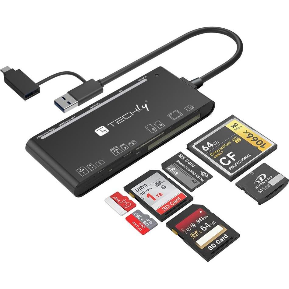 Techly Multi-Kartenleser USB-A und USB-C - kaufen bei Digitec
