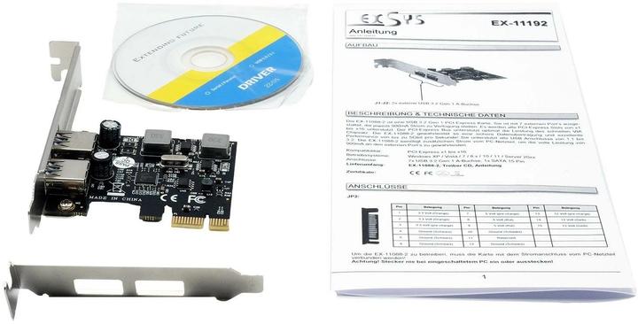 Exsys GmbH USB 3.2 Gen 1 PCIe Karte mit 2 Ports, 3A (Renesas) - Digitec