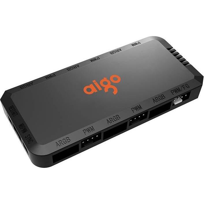 Aigo APC1 RGB PWM Fan control box for computer + remote controller (black) - Digitec