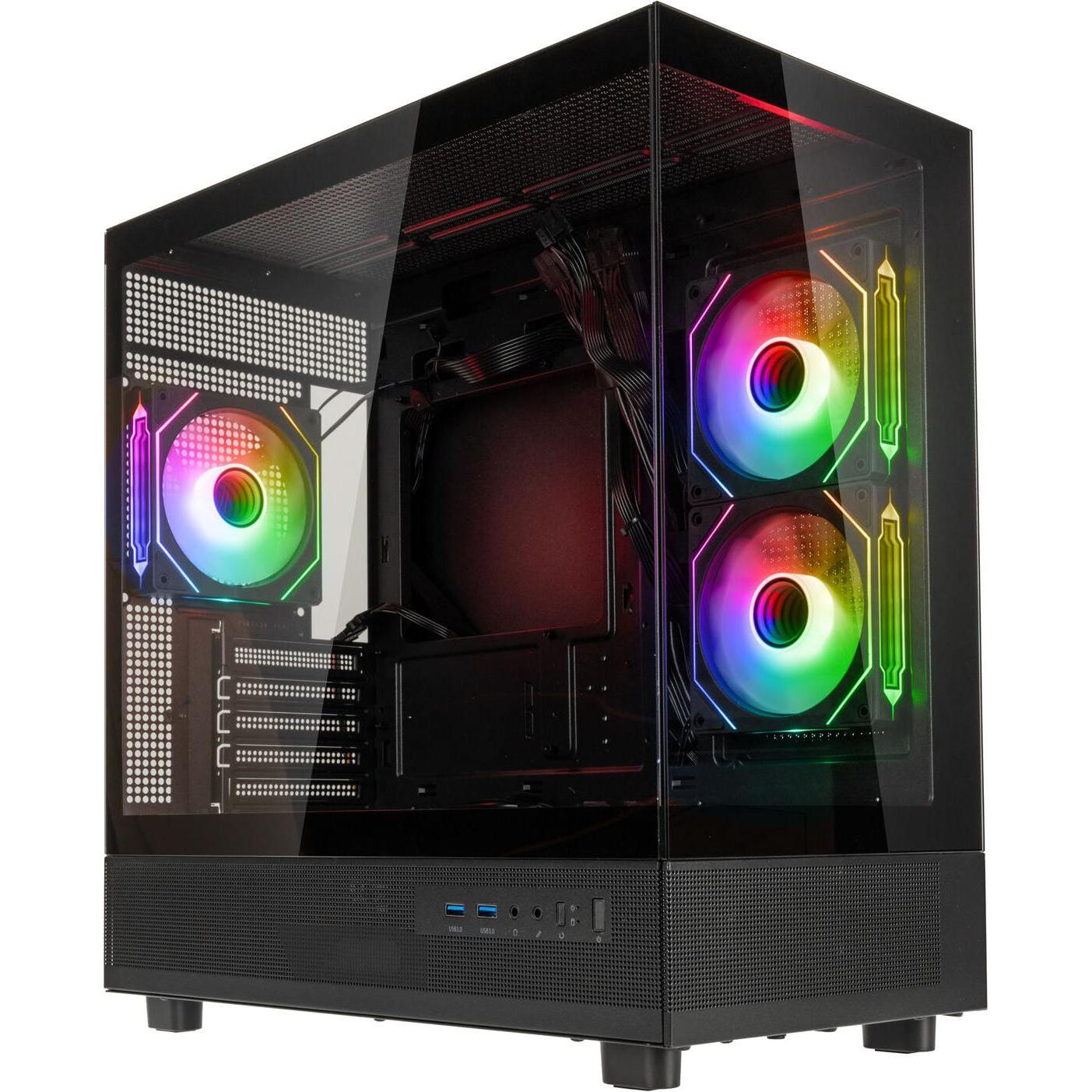 GSI SmartAssembly ARGB Glass Micro-ATX Case - 650W Bronze - Digitec