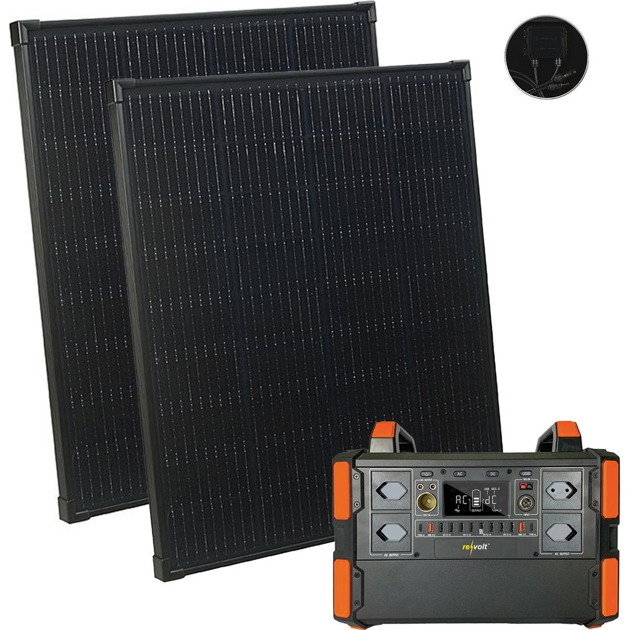 Revolt Powerstation & Solar Converter with two 110W solar panels, 327Ah ...