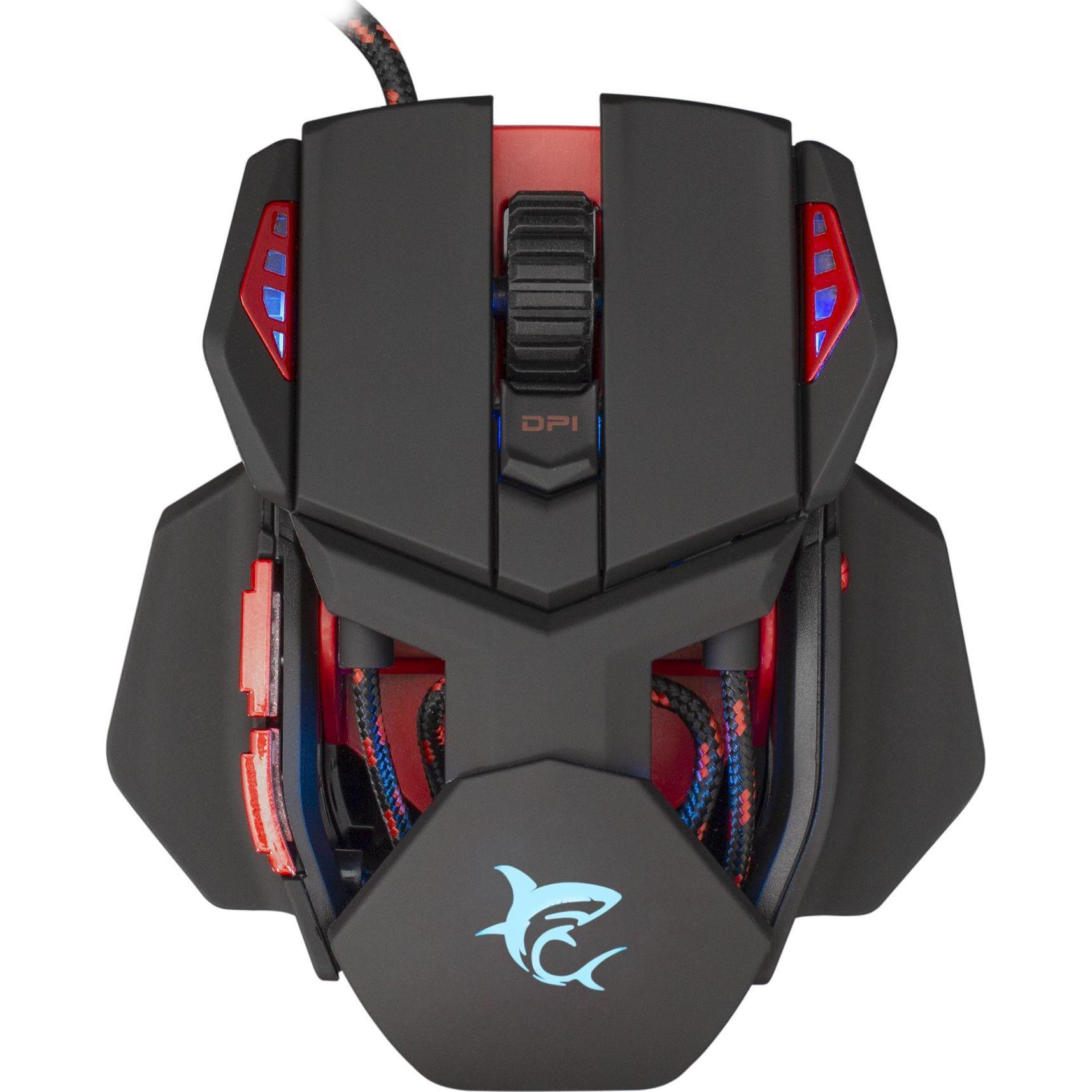 White Gaming mouse Shark Lancelot RGB, Interchangeable mouse with RGB ...