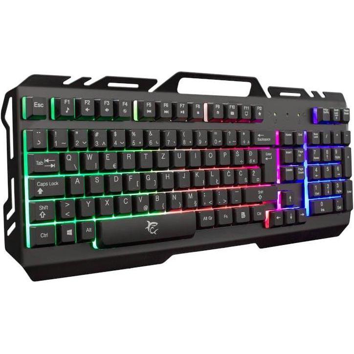 White Membrane Gaming Keyboard Shark Gladiator 2, LED Rainbow backlight ...