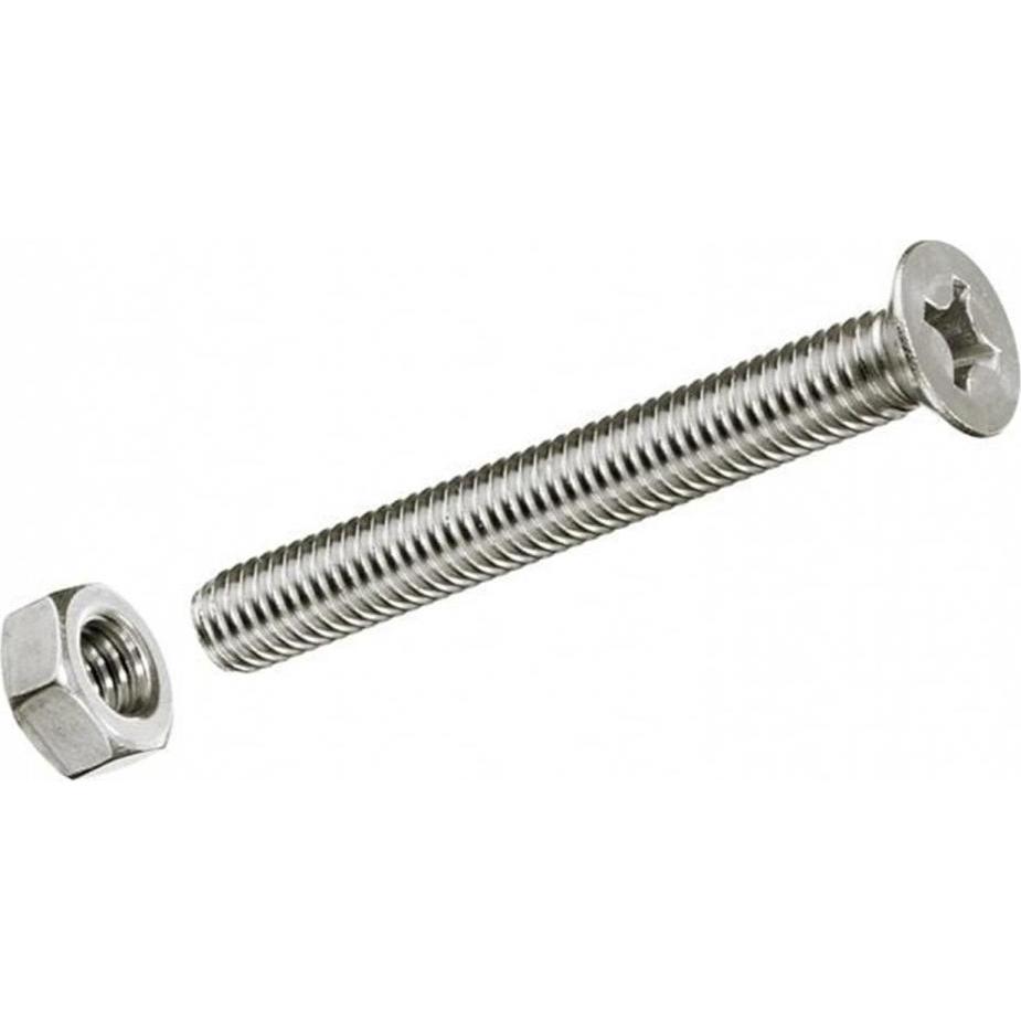 FTM Metrische Schrauben M 5 x 16 mm, mit Muttern, Stahl, 10 Stk - Galaxus