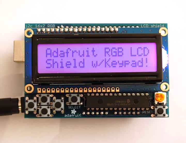 Adafruit RGB LCD I2C Shield Kit 16x2 Char Display Positiv - Digitec