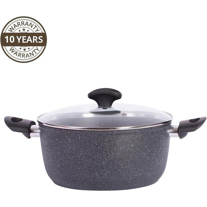 Domoletti Casserole 24 W/Lid Black Stone Induction - Galaxus