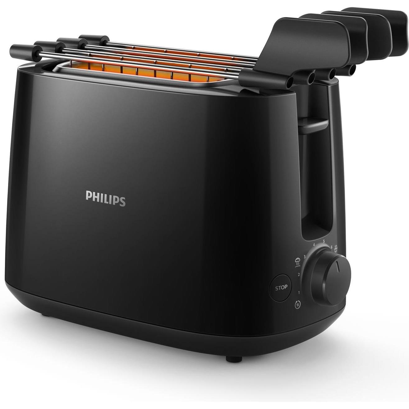 Philips Daily Collection HD2583/90 toaster 2 slice(s) Black - Galaxus