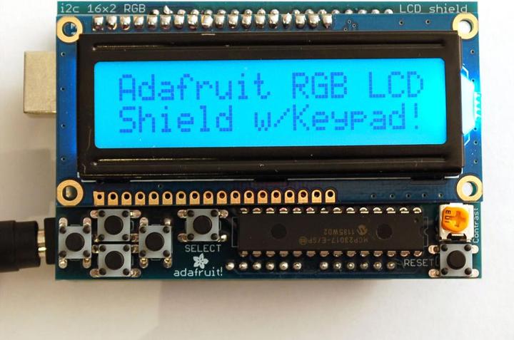 Adafruit RGB LCD I2C Shield Kit 16x2 Char Display Positiv - Digitec