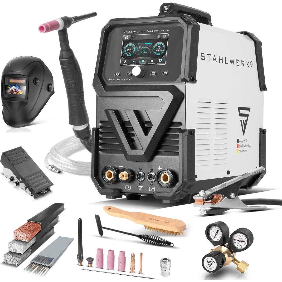 Stahlwerk Poste de soudage à gaz inerte AC/DC TIG 200 Puls Pro Touch ...